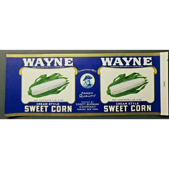 Edgett Burnham Co | Wall Decor | Vintage Wayne Brand Sweet Corn Edgett ...